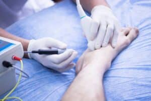 Nerve Conduction Test on Legs and Feet